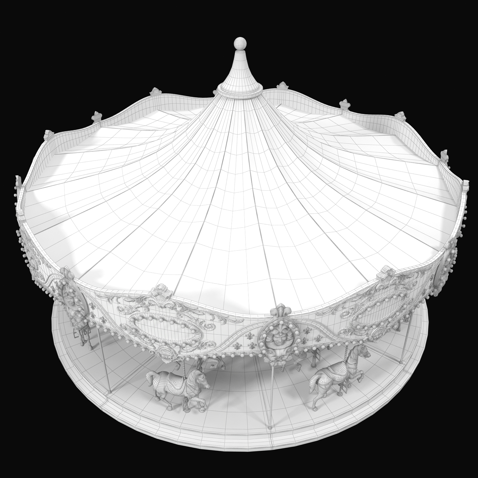 Carousel 3D model - TurboSquid 1178974