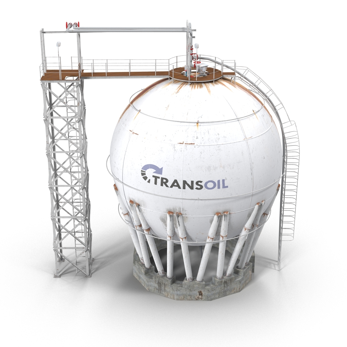 Oil storage tanks 2 3D model - TurboSquid 1179019