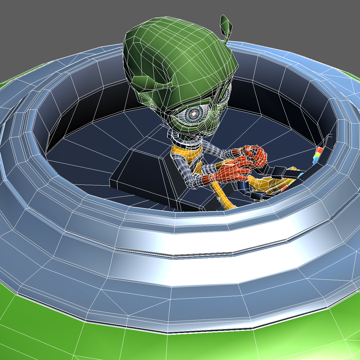 Ufo cartoon alien 3D model - TurboSquid 1179082