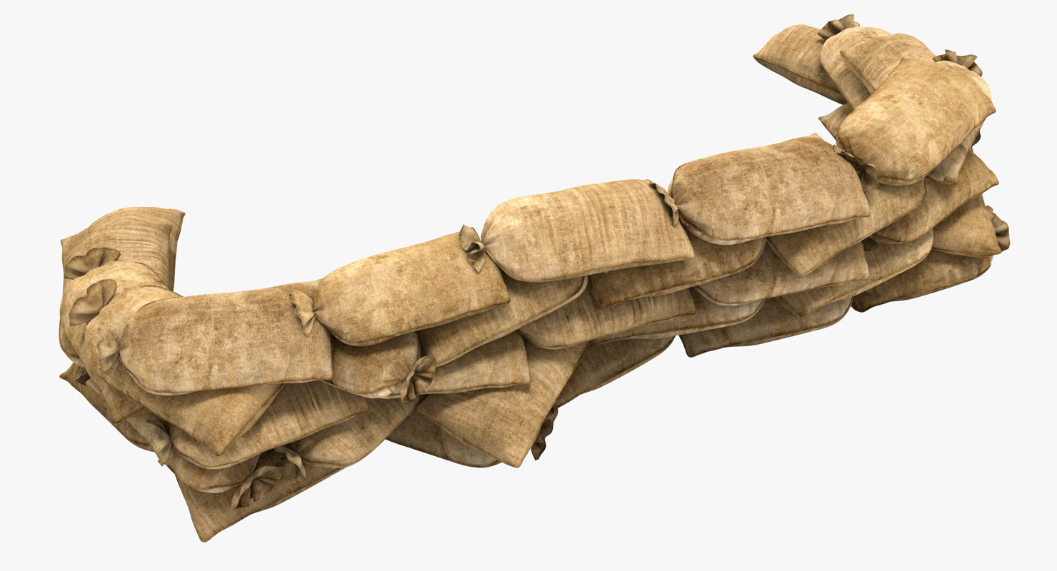 3D model modeled sandbag barricade - TurboSquid 1179208