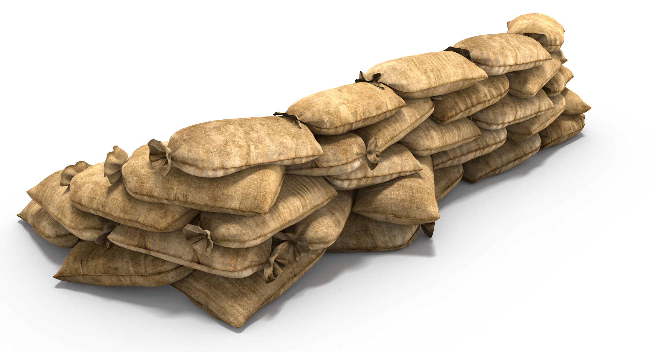 3D model modeled sandbag barricade - TurboSquid 1179208