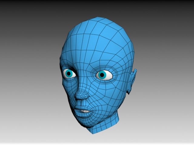 3d Basic Female Head Turbosquid 1179389