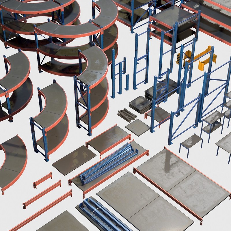 3D model storage rack - modular - TurboSquid 1179400