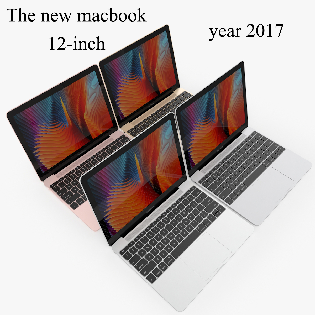 3D new macbook 12-inch year - TurboSquid 1179450
