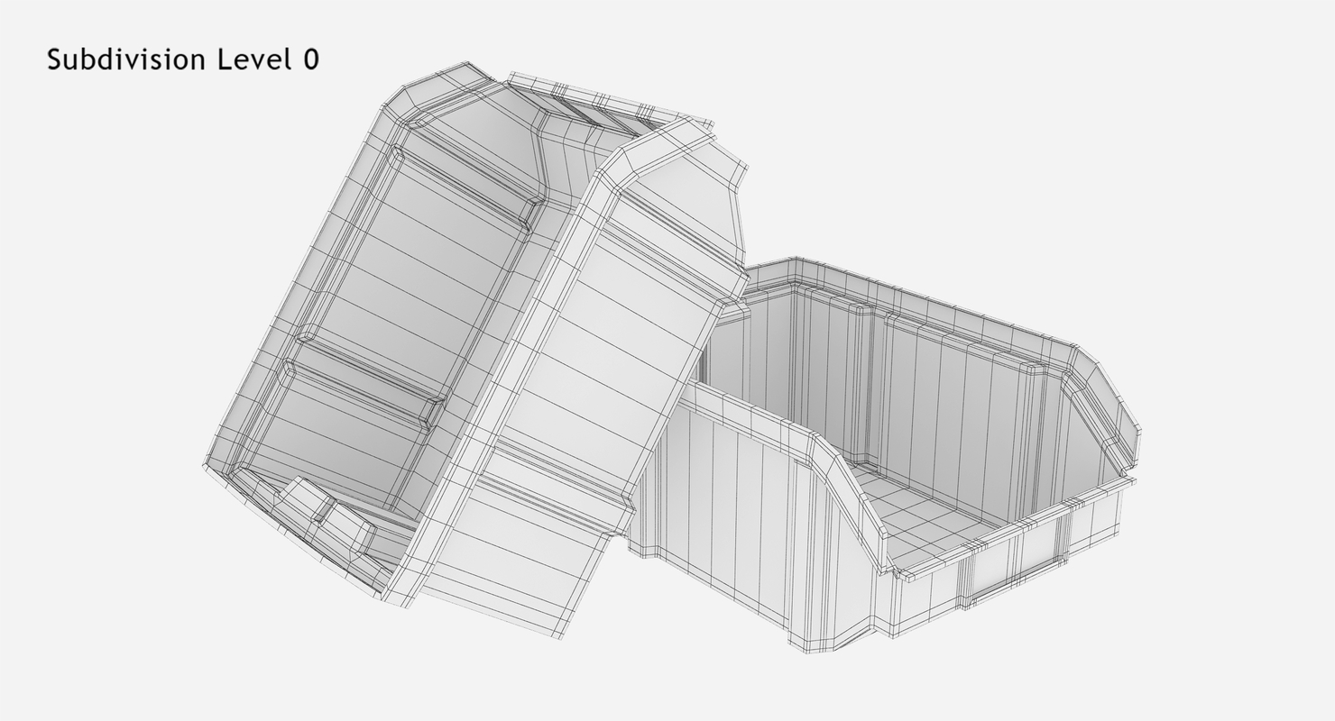 3D plastic storage bin - TurboSquid 1179790