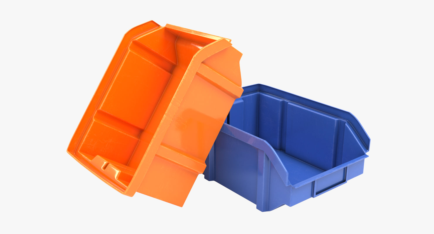 3D plastic storage bin - TurboSquid 1179790