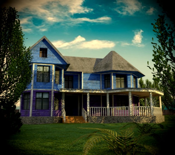 Colonial House 3D Models for Download | TurboSquid