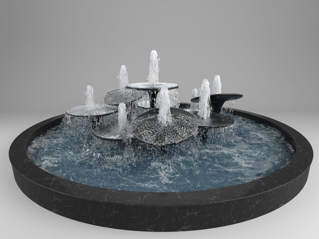3D simulated fountain - TurboSquid 1179938