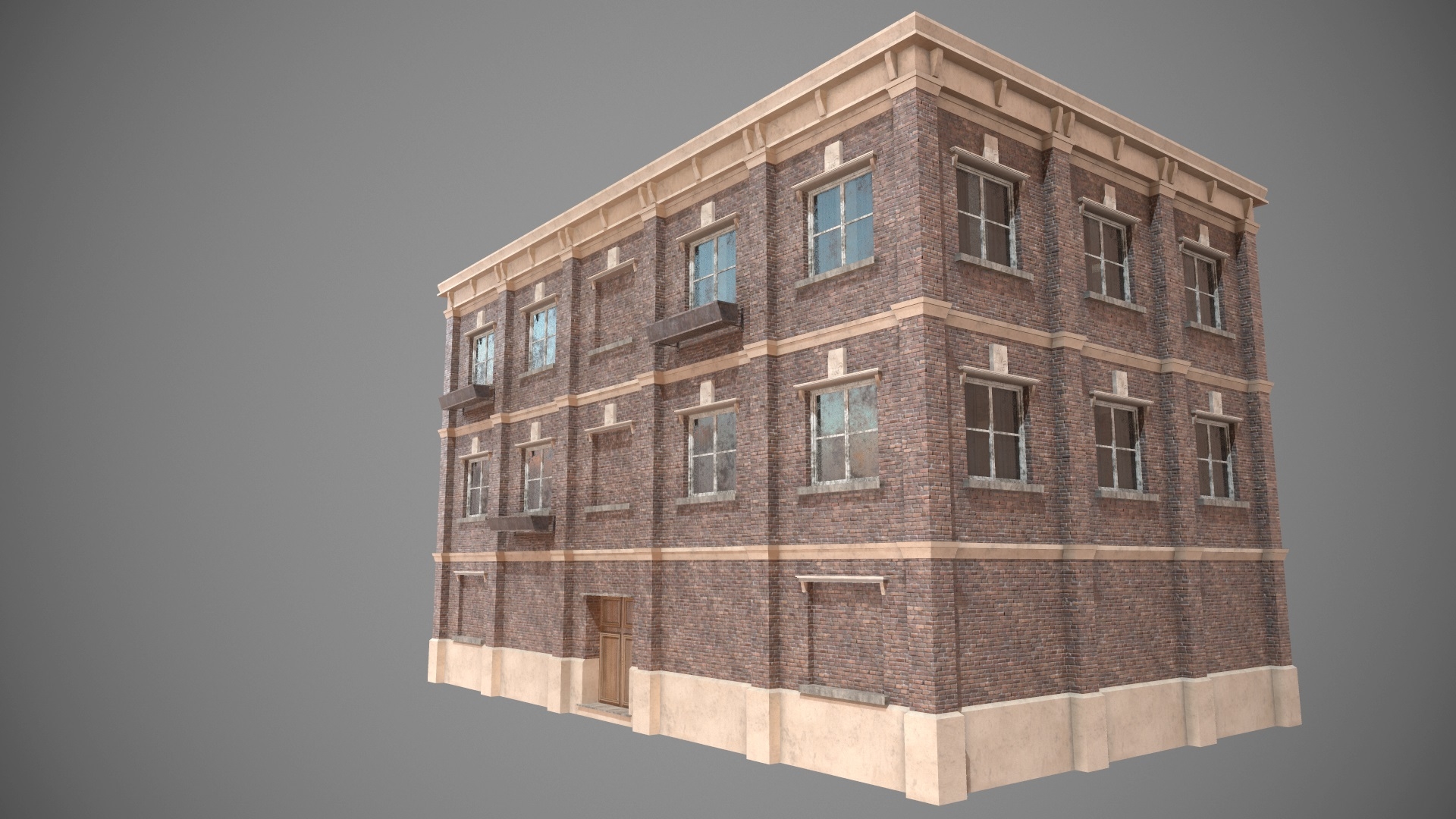 modèle 3D de Pièces de construction modulaires en brique PBR ...