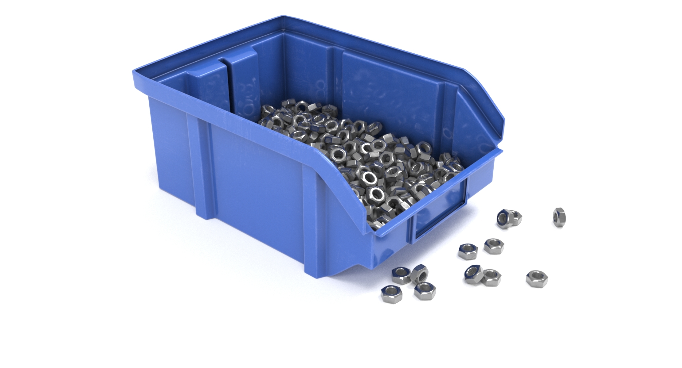 Plastic storage bin nuts model - TurboSquid 1179998