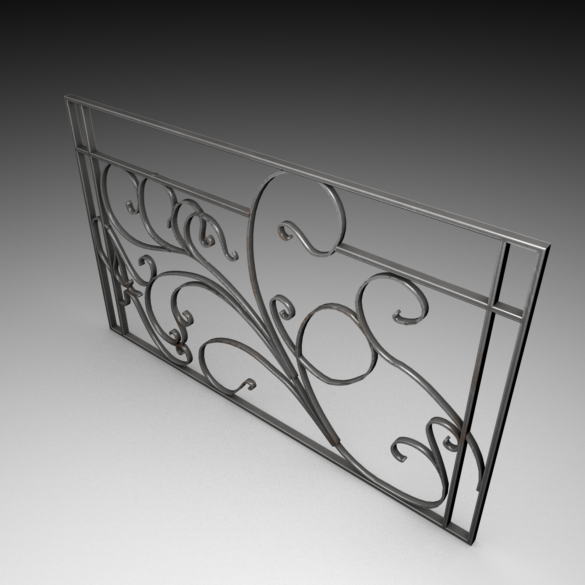 Art nouveau railing 3D model - TurboSquid 1180006