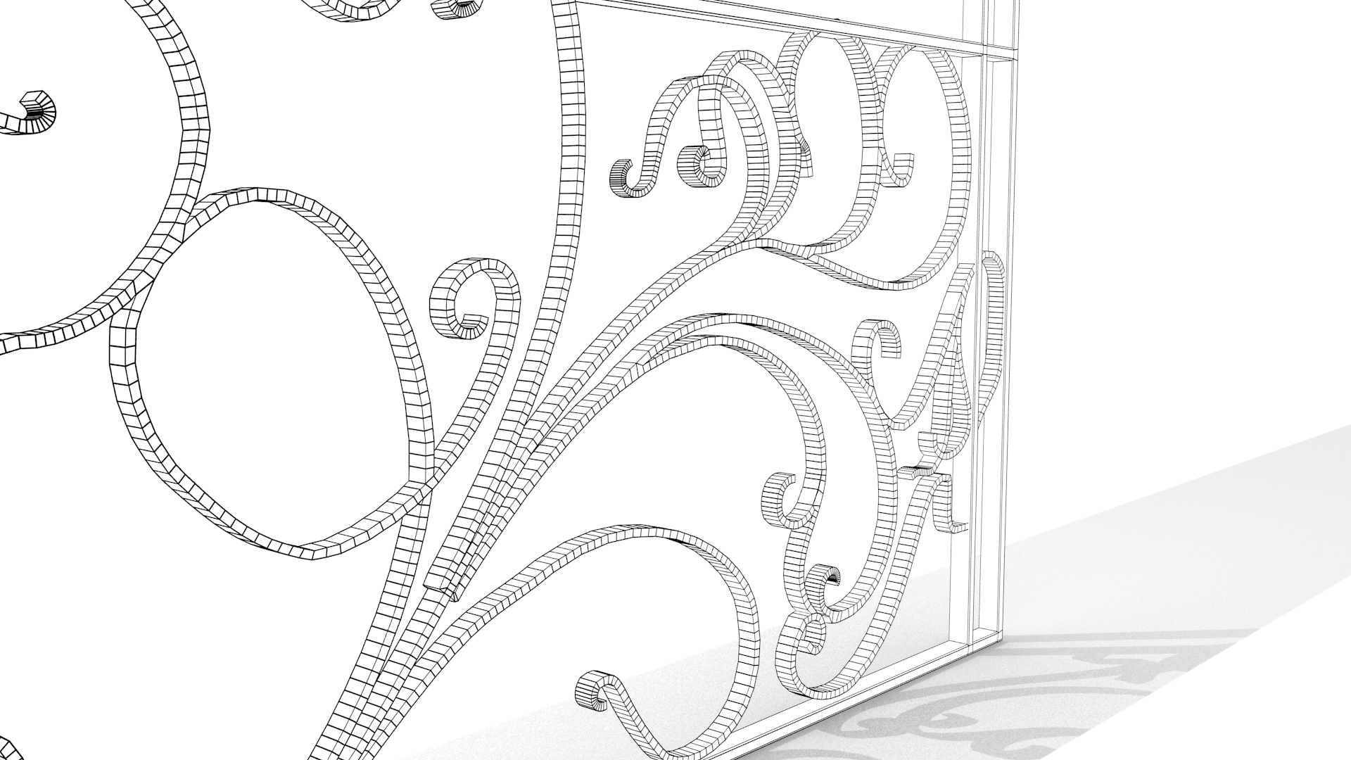 Art nouveau railing 3D model - TurboSquid 1180006