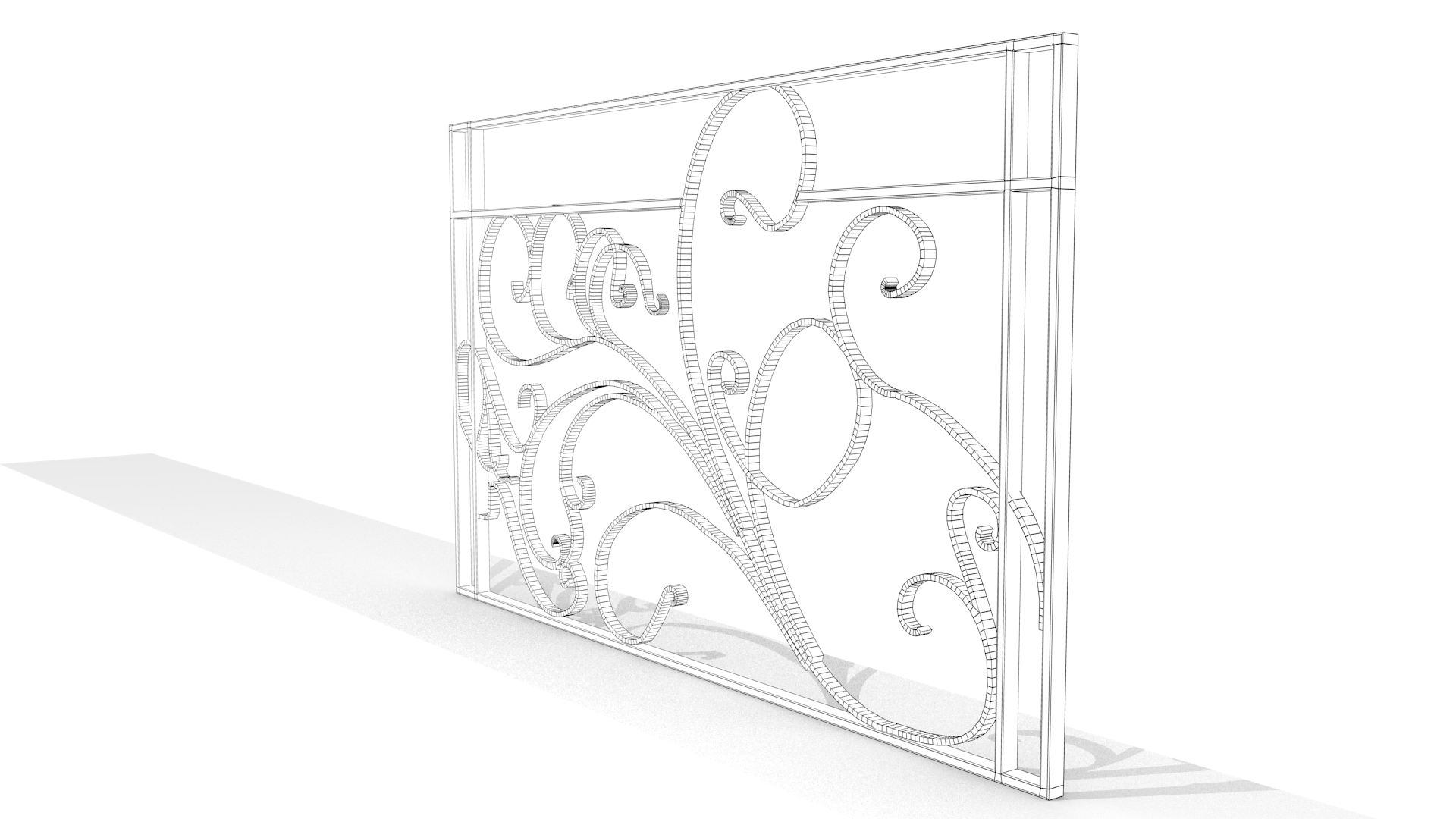 Art nouveau railing 3D model - TurboSquid 1180006