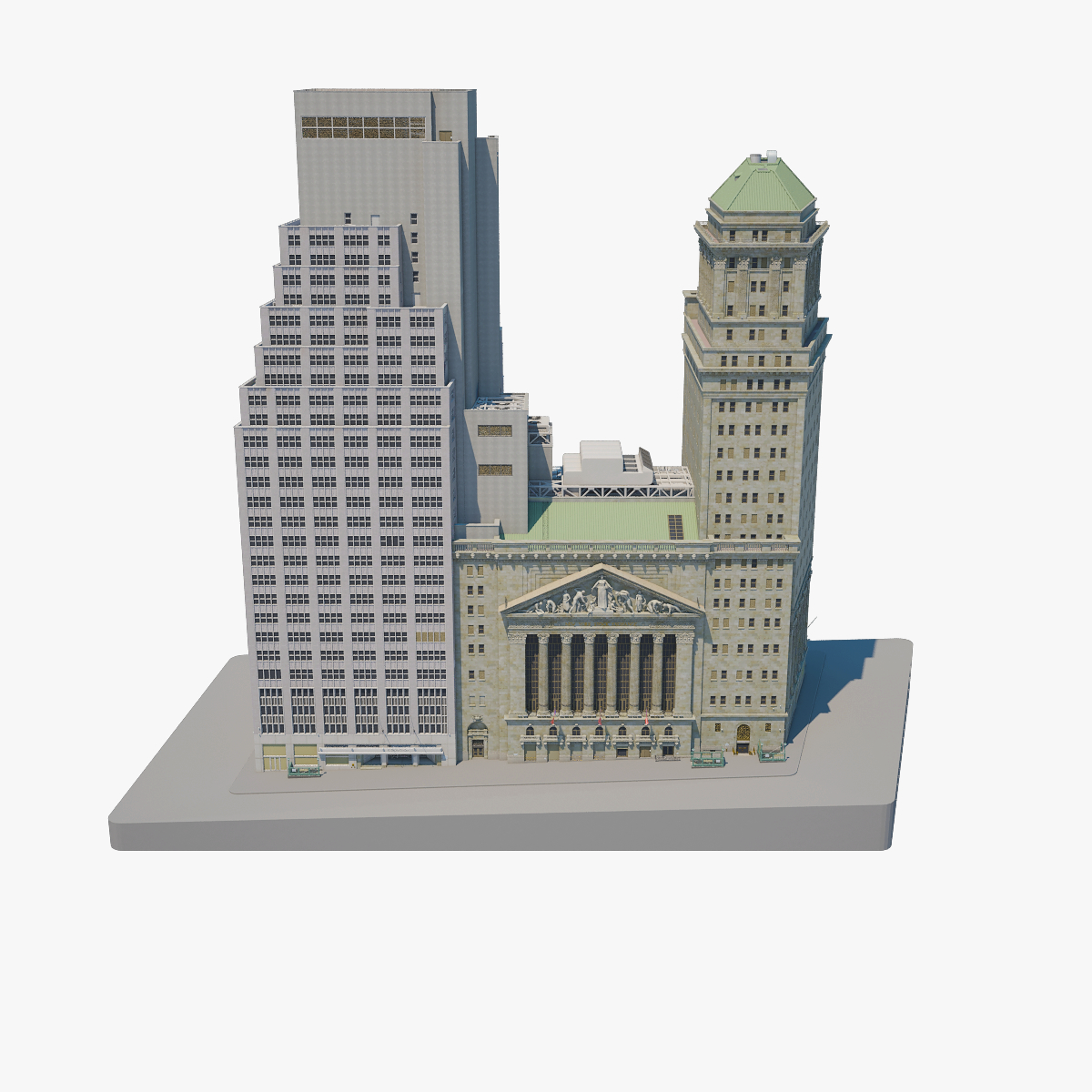 New york stock exchange 3D - TurboSquid 1180340