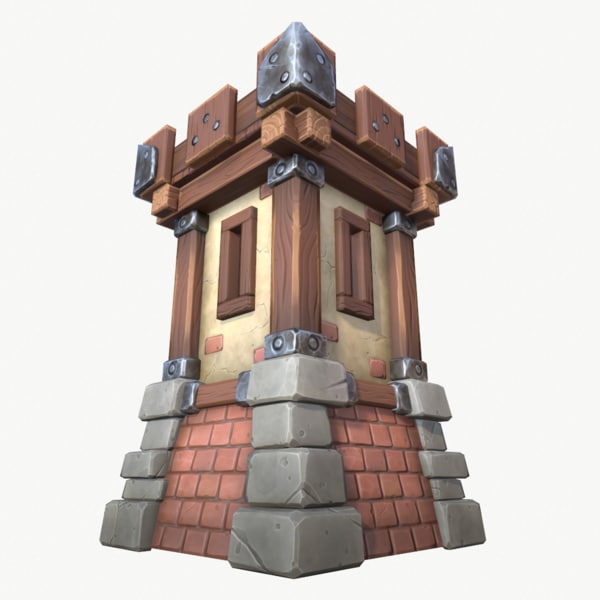 3D cartoon tower model - TurboSquid 1180586