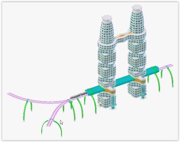 Futuristic skyscraper metro station 3D model - TurboSquid 1180649