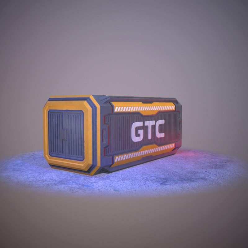 Futuristic sci-fi container 3D model - TurboSquid 1180727