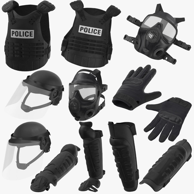 Police riot gear 3D - TurboSquid 1181037