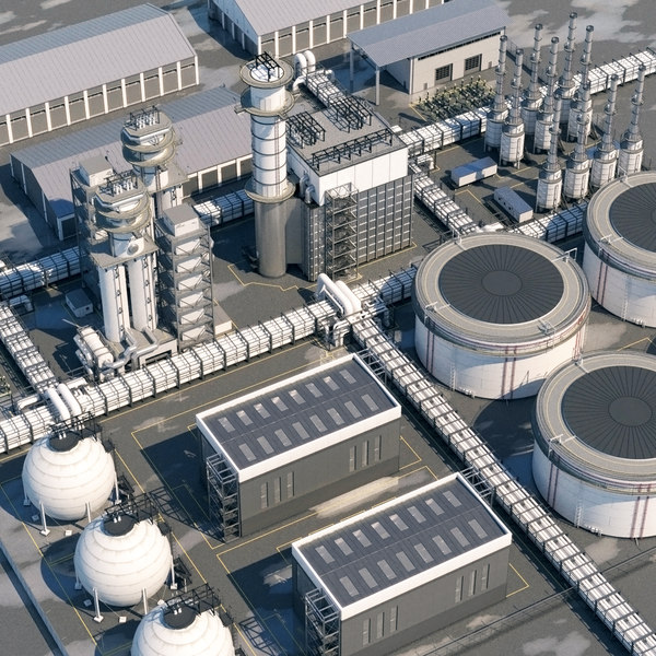 3d model refinery construction