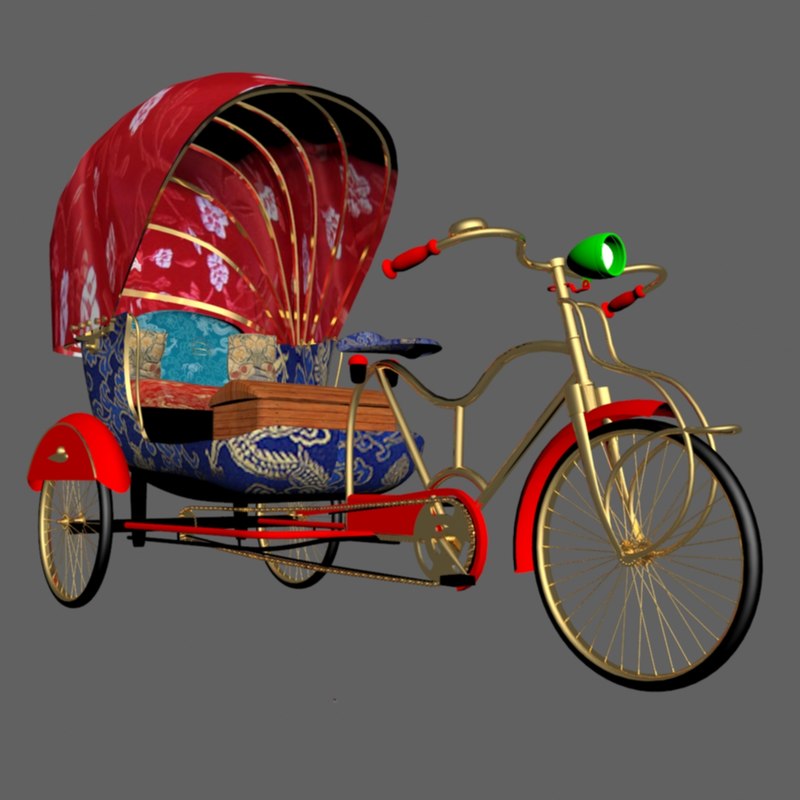 Rickshaw 3D model - TurboSquid 1181866
