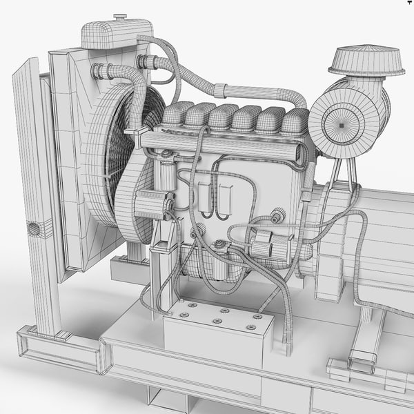 3D diesel generator - TurboSquid 1182058