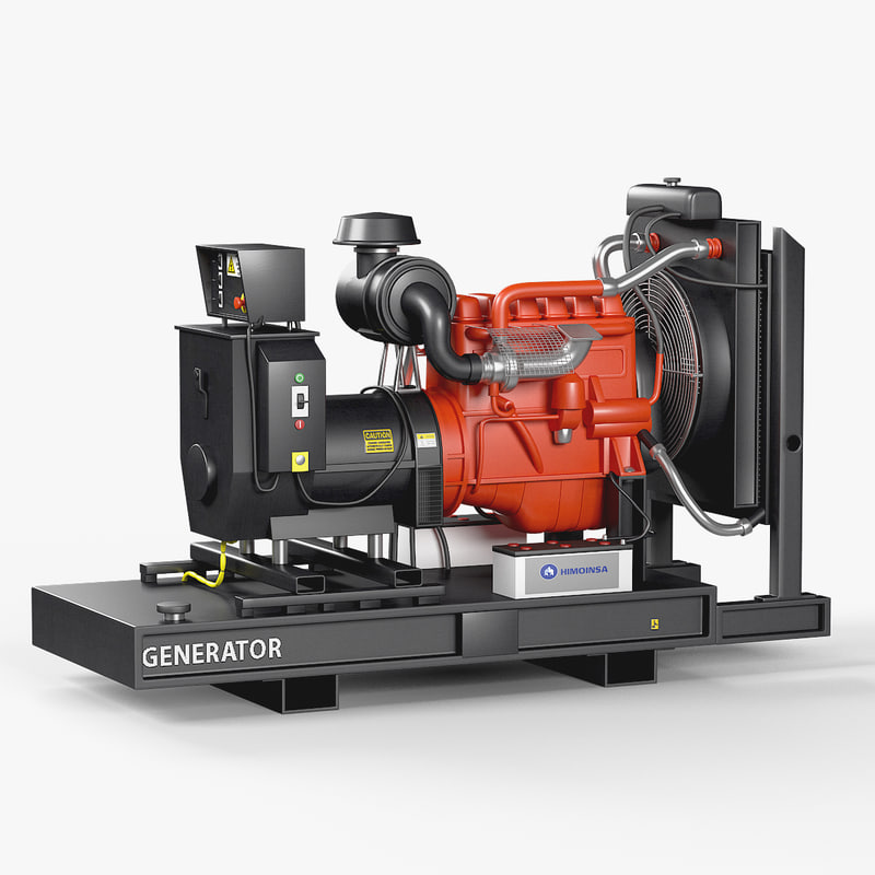 3D diesel generator - TurboSquid 1182058