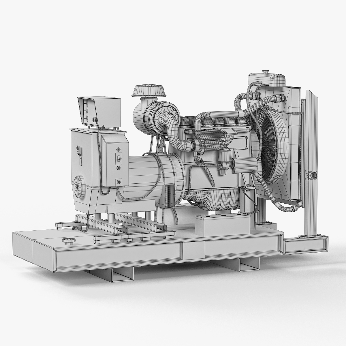 3D diesel generator - TurboSquid 1182058