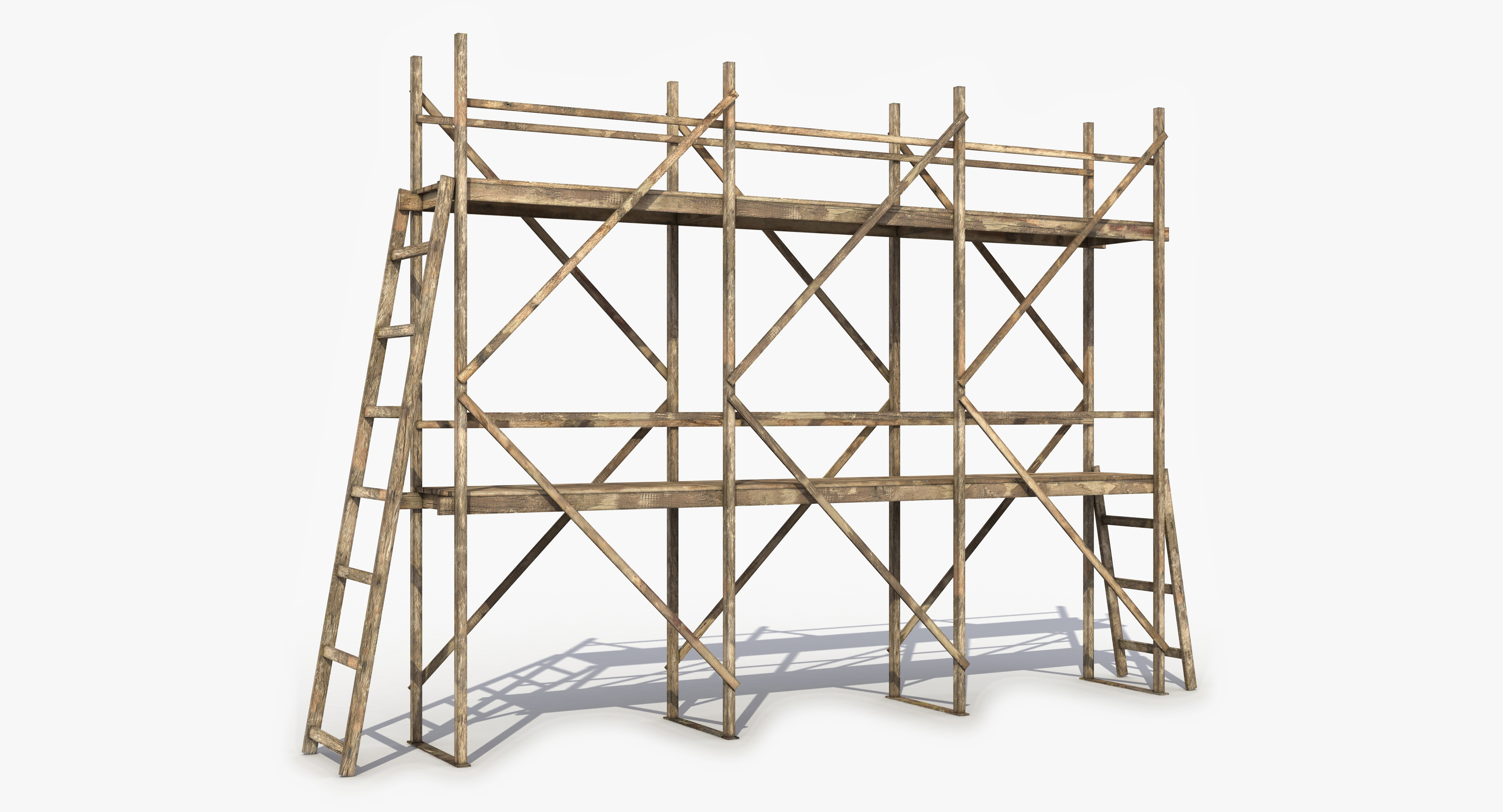 3D old scaffolding model - TurboSquid 1182078