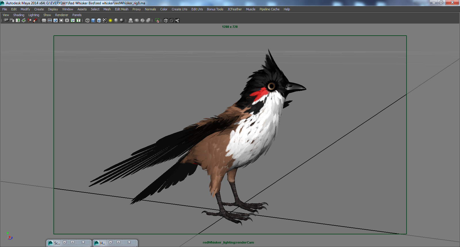 Free red whisker bird rig 3D model - TurboSquid 1182098