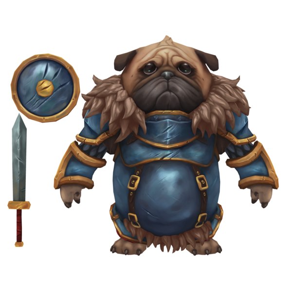 modelo 3d Pug Knight personaje pintado a mano - TurboSquid 1182104