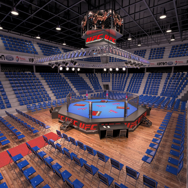 octagon arena ufc fighting 3d model
