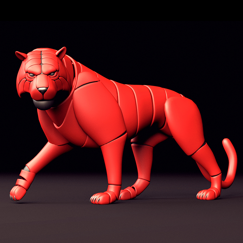 Tiger cat mechanic rig 3D model - TurboSquid 1182466
