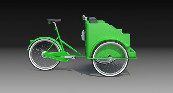 Green pedicab 3D model - TurboSquid 1182808