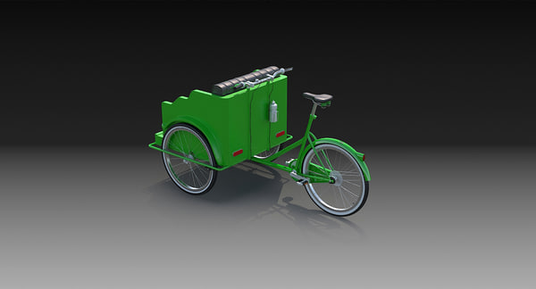 Green pedicab 3D model - TurboSquid 1182808