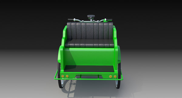 Green pedicab 3D model - TurboSquid 1182808