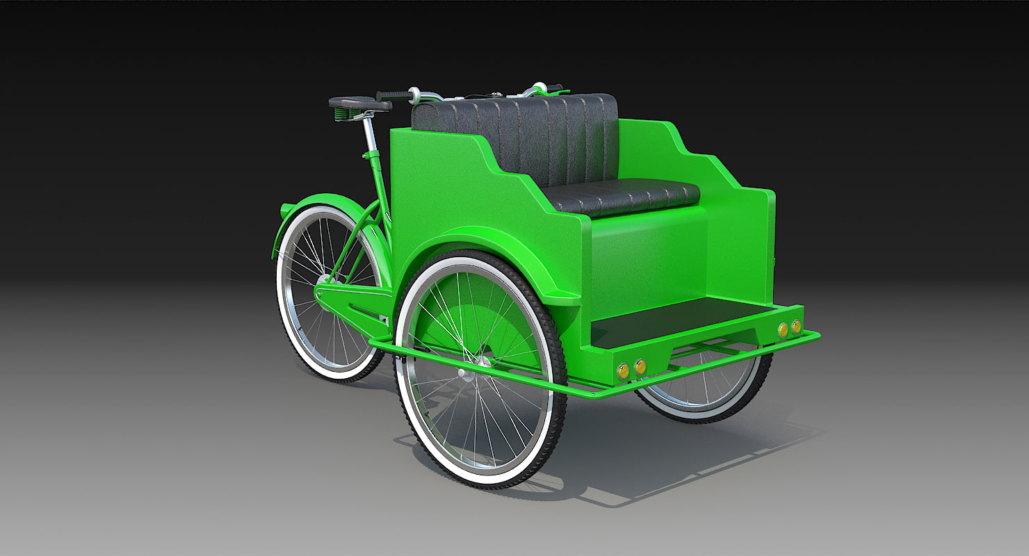 Green pedicab 3D model - TurboSquid 1182808
