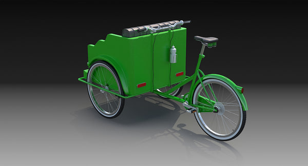 Green pedicab 3D model - TurboSquid 1182808