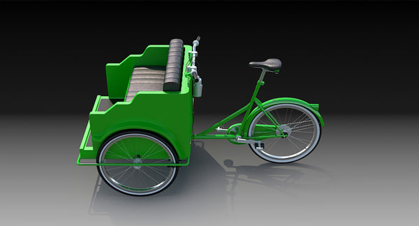 Green pedicab 3D model - TurboSquid 1182808