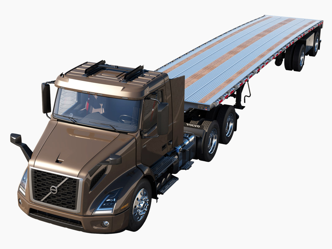 Vnr 300 flatbed 3D model - TurboSquid 1183497