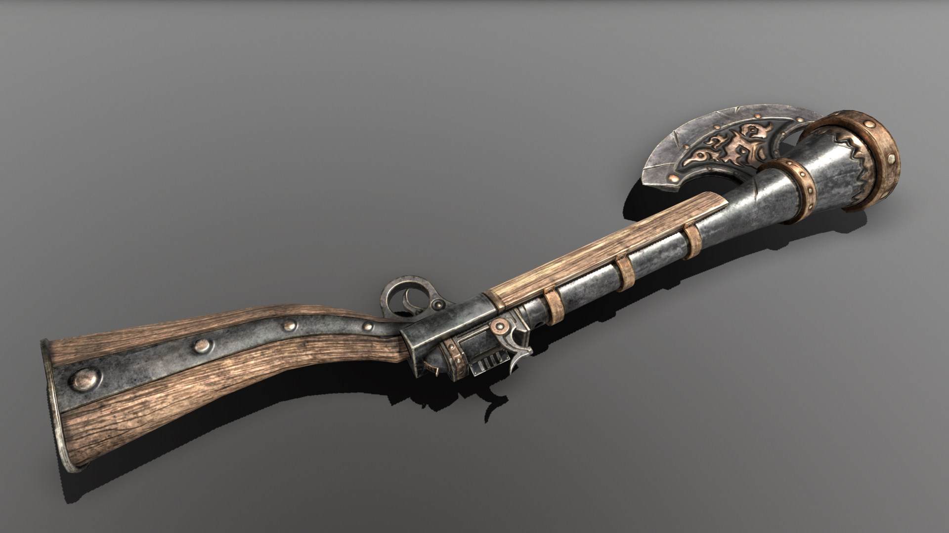 3D axe musket model - TurboSquid 1183911