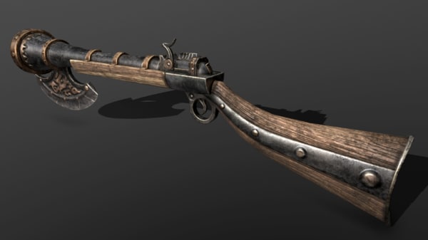 3D axe musket model - TurboSquid 1183911