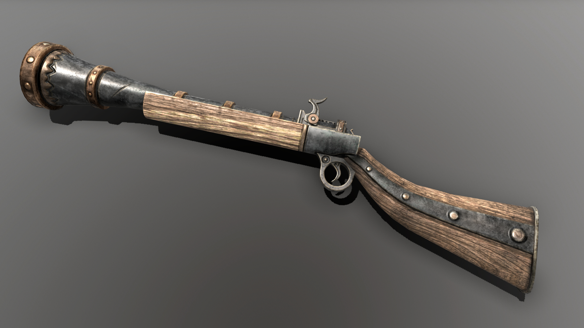 3D axe musket model - TurboSquid 1183911