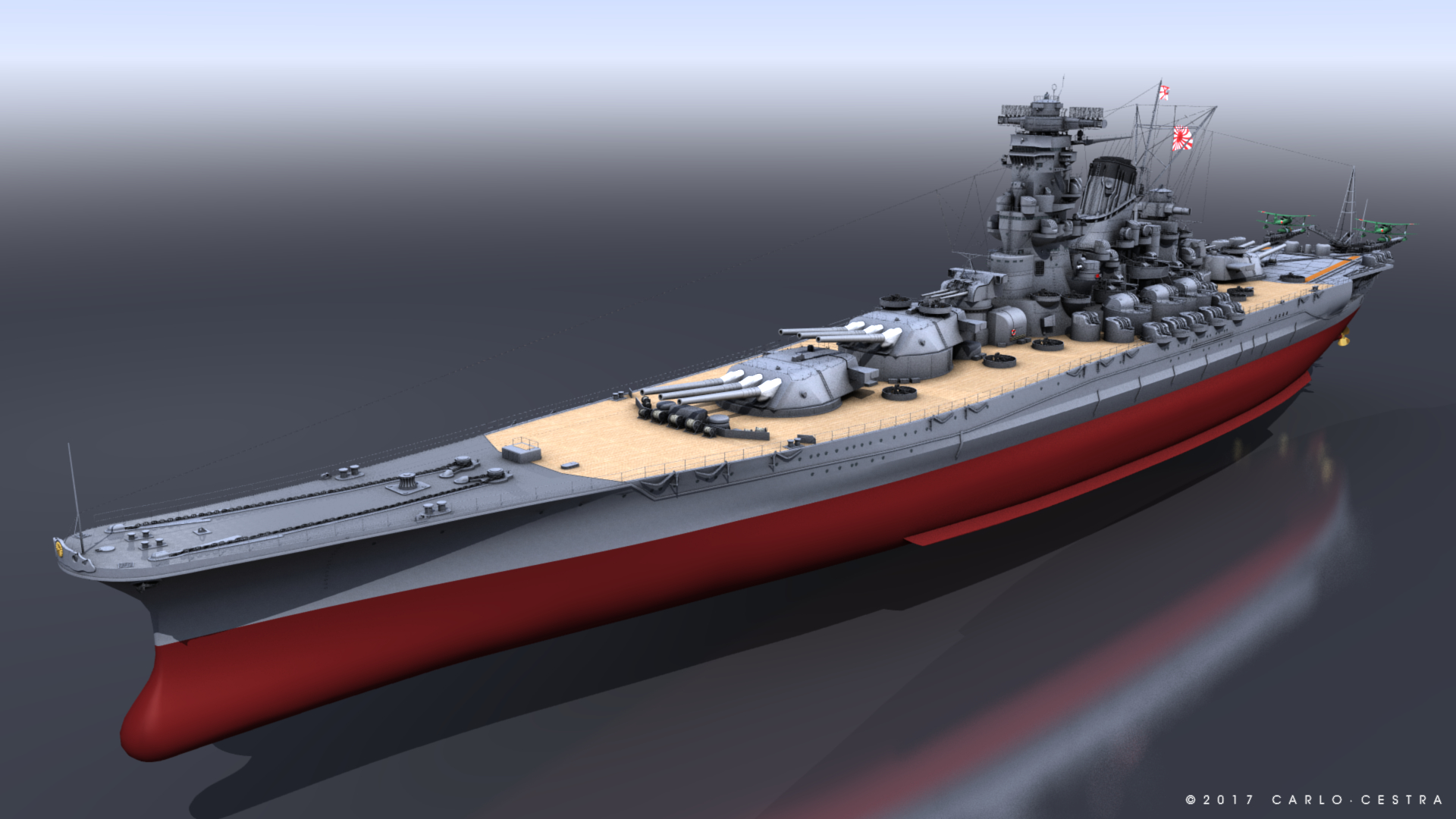 Battleship yamato 3D model - TurboSquid 1183950