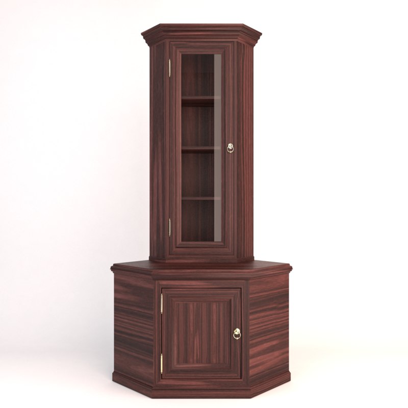 Corner wooden showcase 3D - TurboSquid 1184255