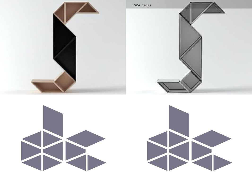 3D tangram 13 model - TurboSquid 1184506