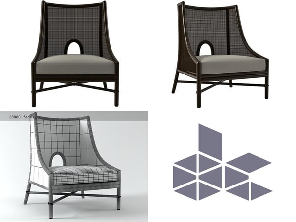 SketchUp Cane-Chair Models | TurboSquid