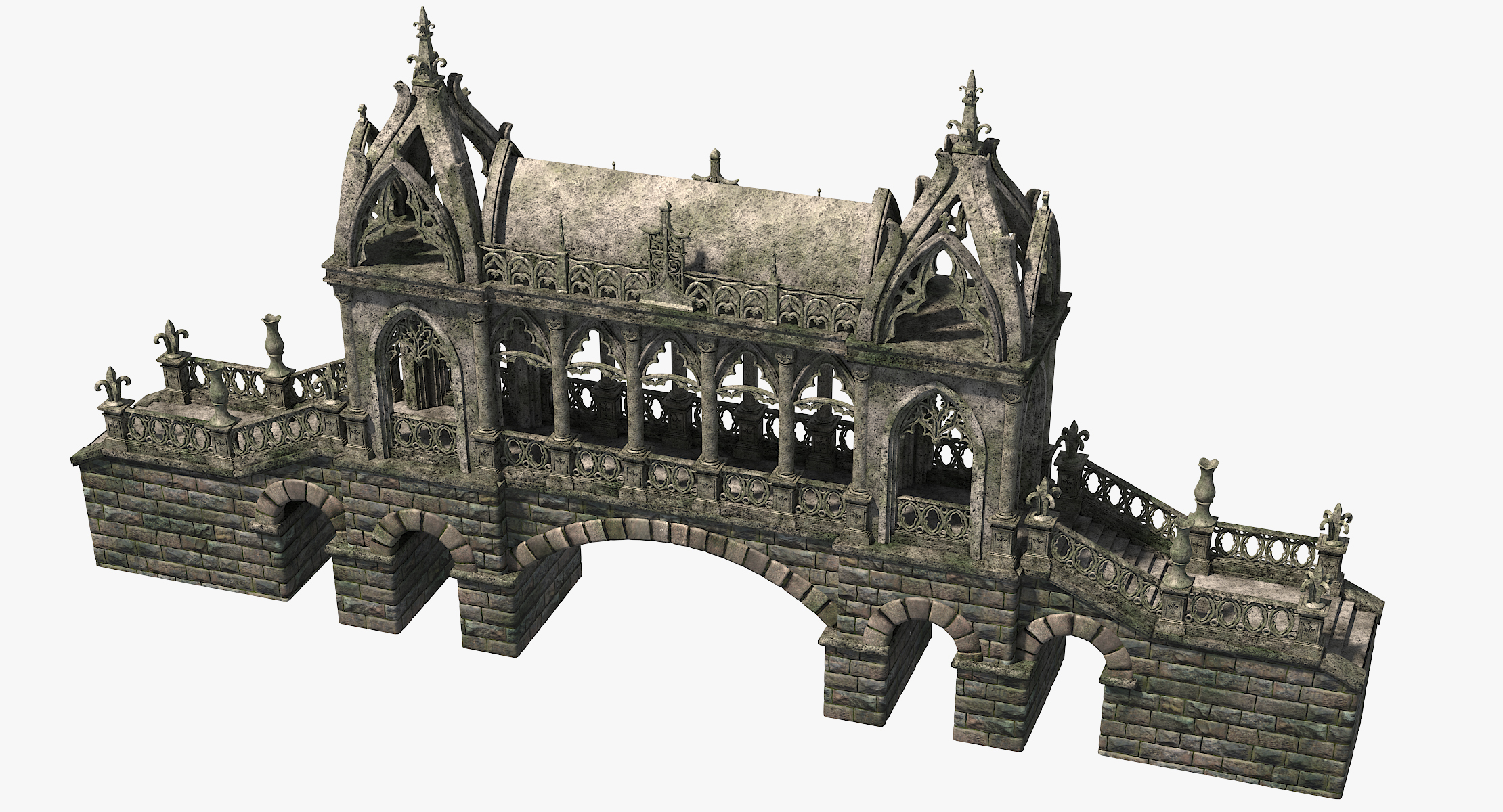 Gothic bridge 3D model - TurboSquid 1185373