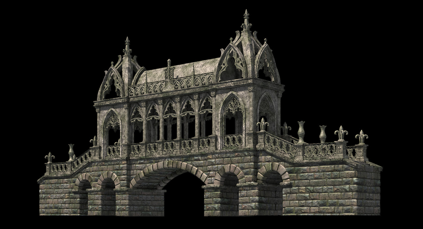 Gothic bridge 3D model - TurboSquid 1185373