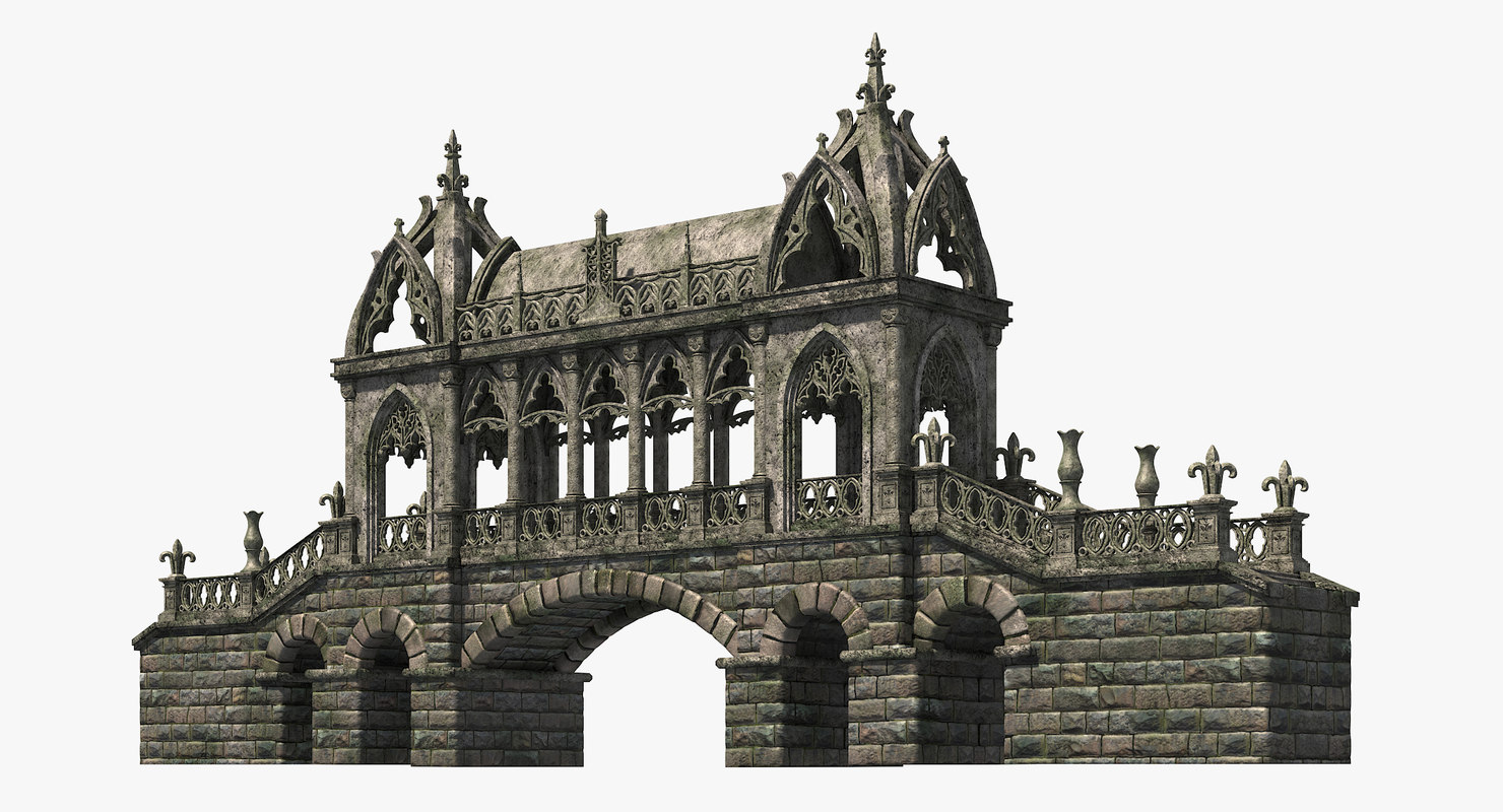 Gothic bridge 3D model - TurboSquid 1185373