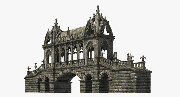 Gothic bridge 3D model - TurboSquid 1185373